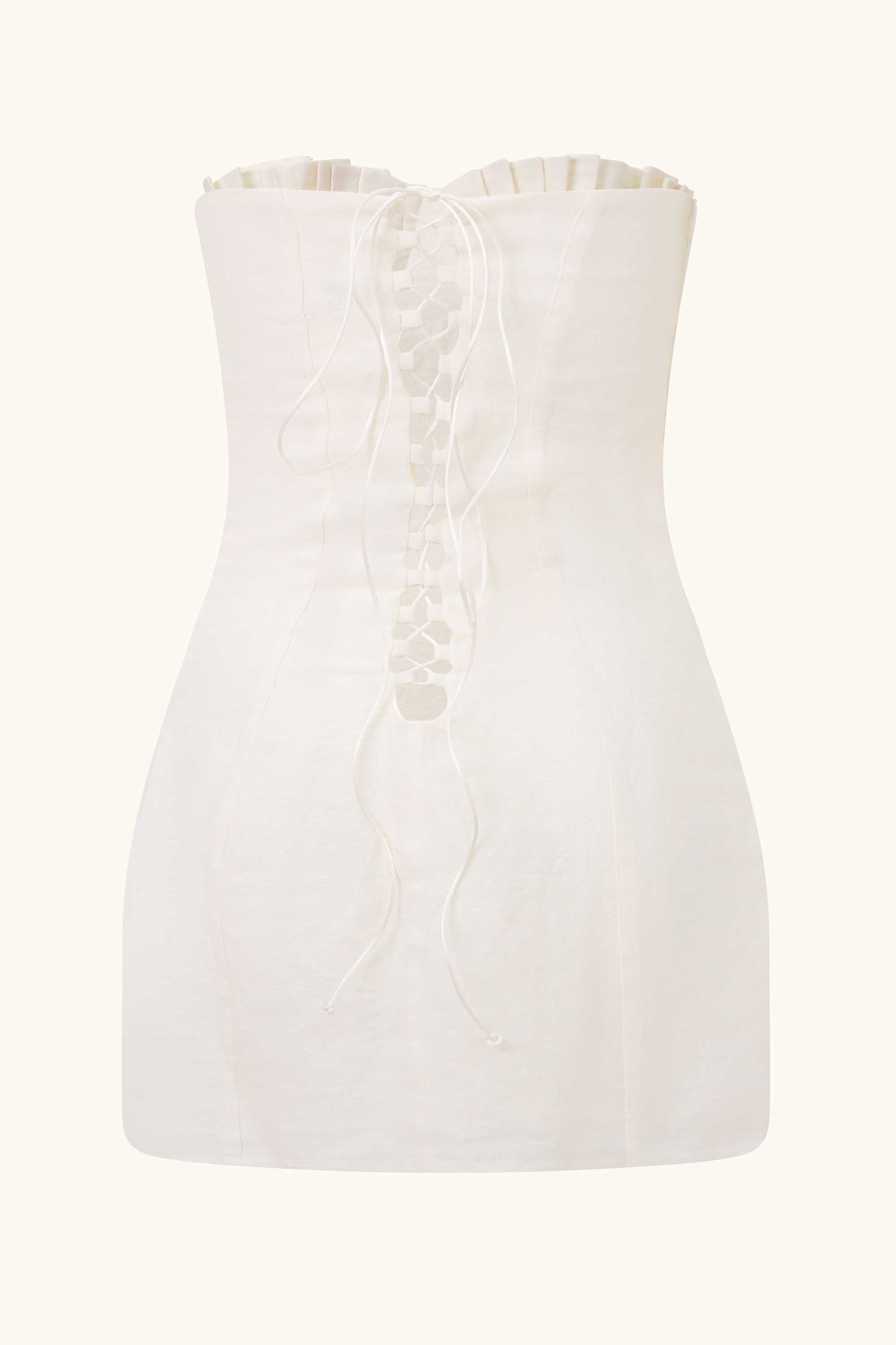 Seashell Mini Dress Ivory White – Idáh