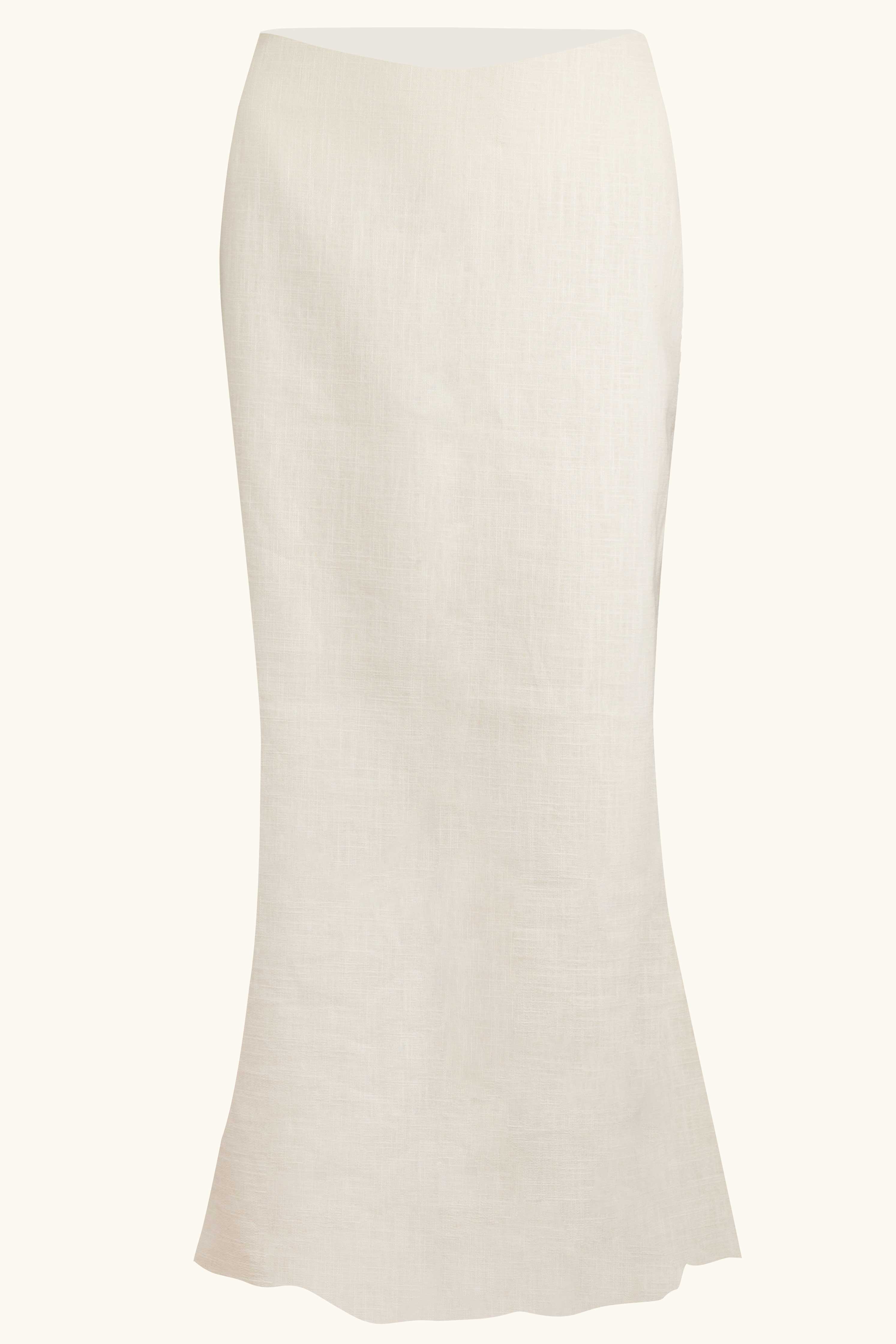 Allura Maxi Skirt ~ Ivory Linen – Idáh