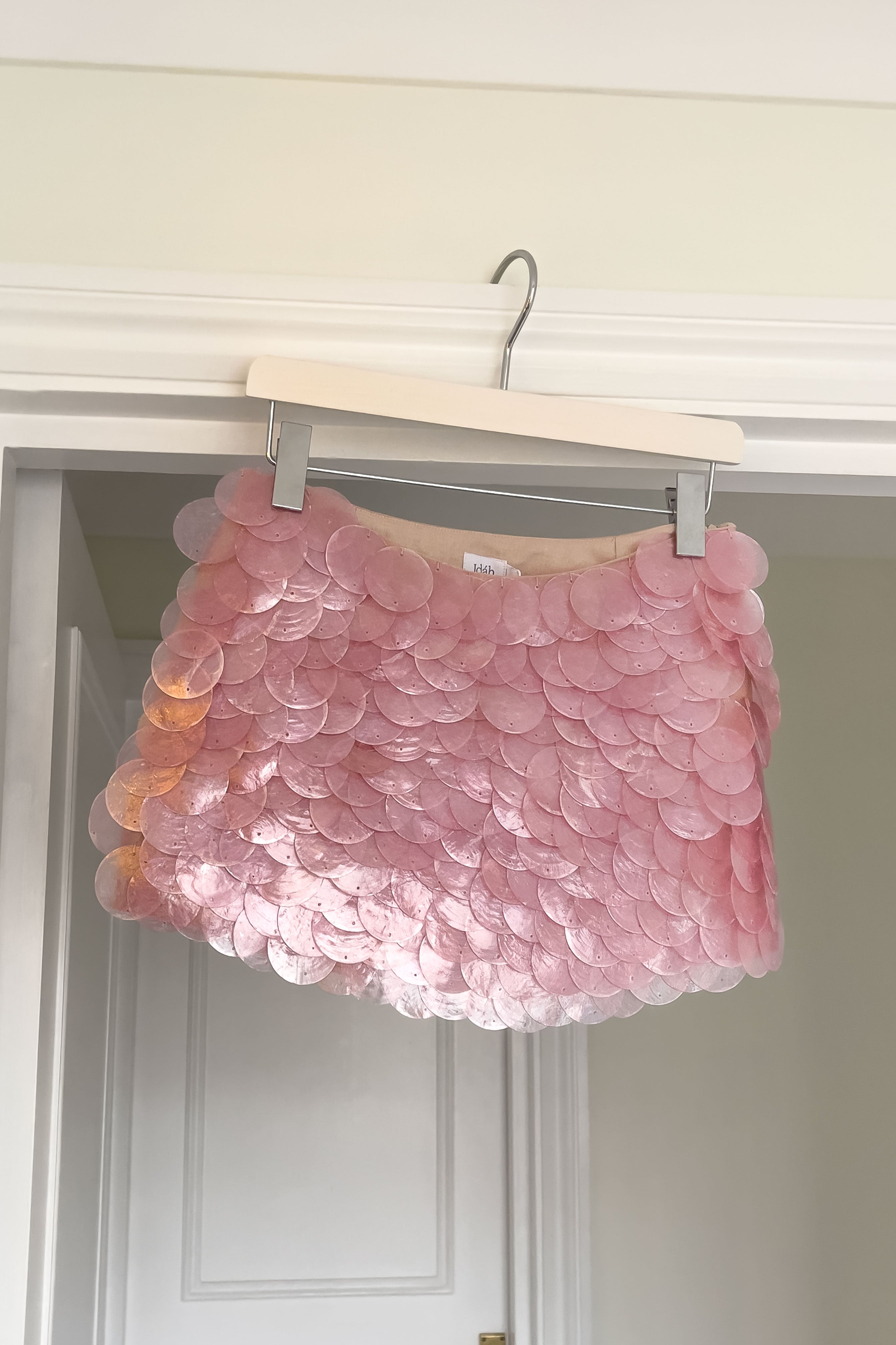 Dawn Mini Skirt ~ Mother of Pearl in Rose Quartz – Idáh