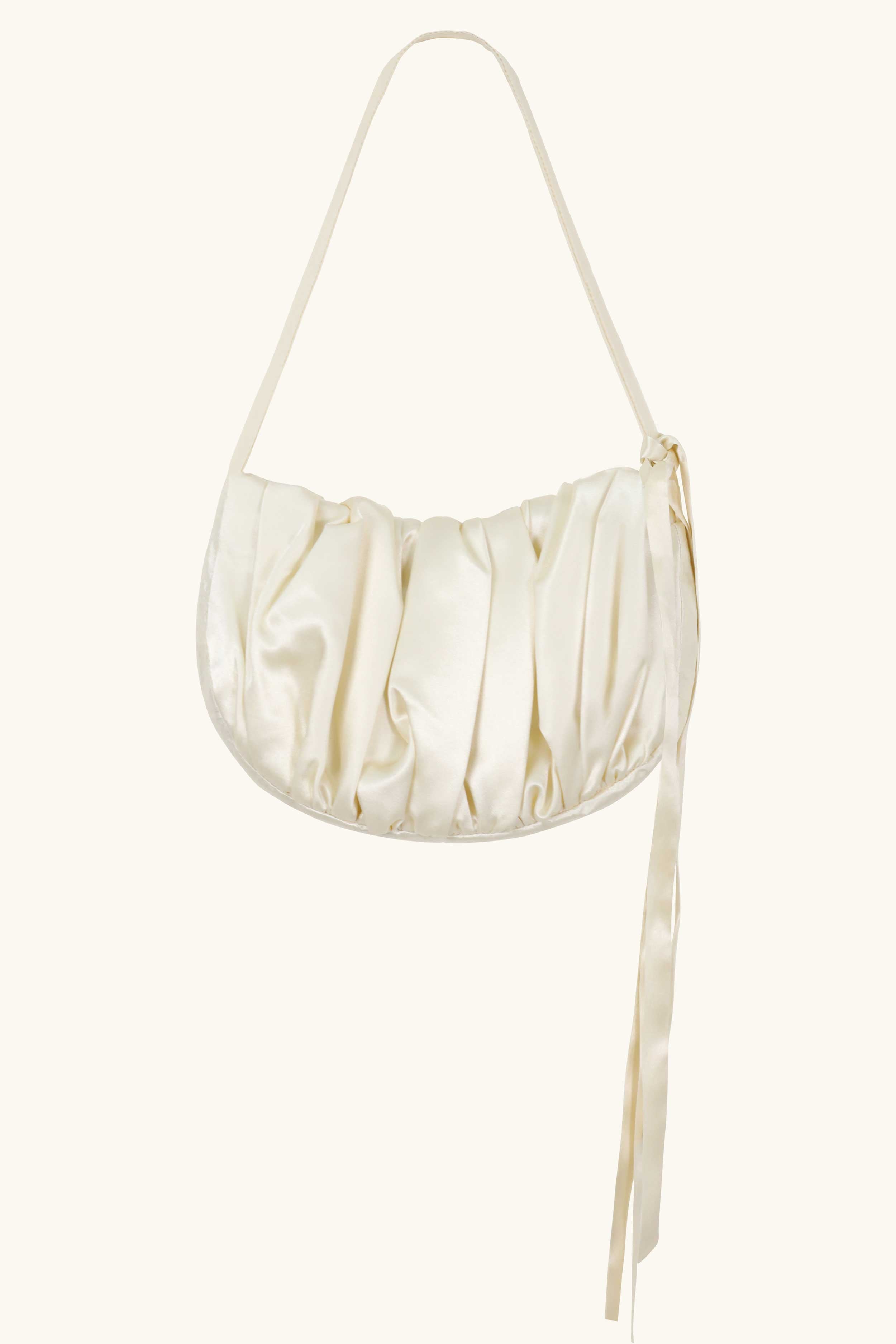 The Scrunch Bag ~ Ivory Silk – Idáh