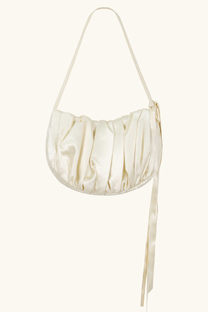 The Scrunch Bag ~ Ivory Silk – Idáh