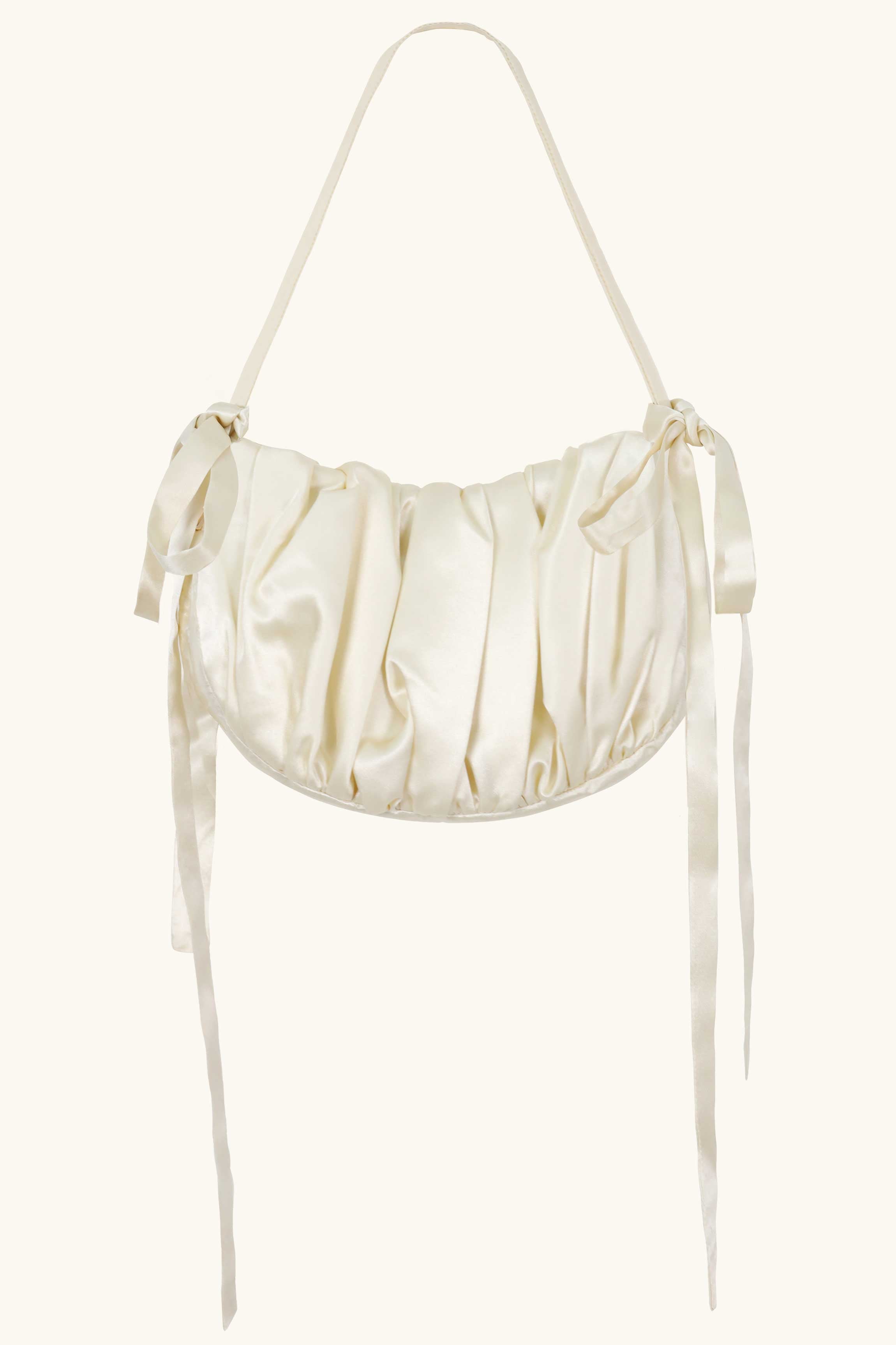 The Scrunch Bag ~ Ivory Silk – Idáh