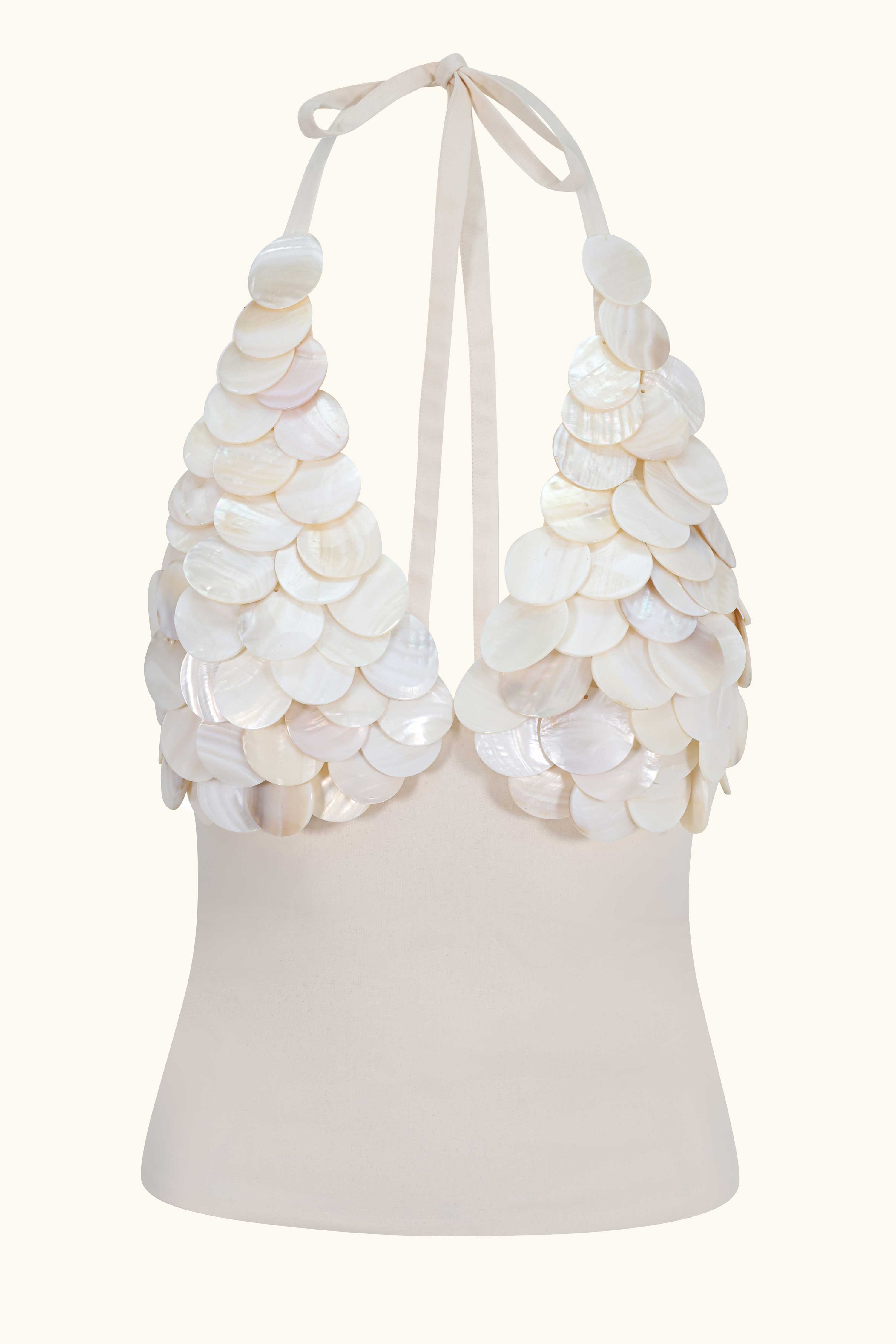 Siren Top ~ Beaded Mother of Pearl V2 – Idáh