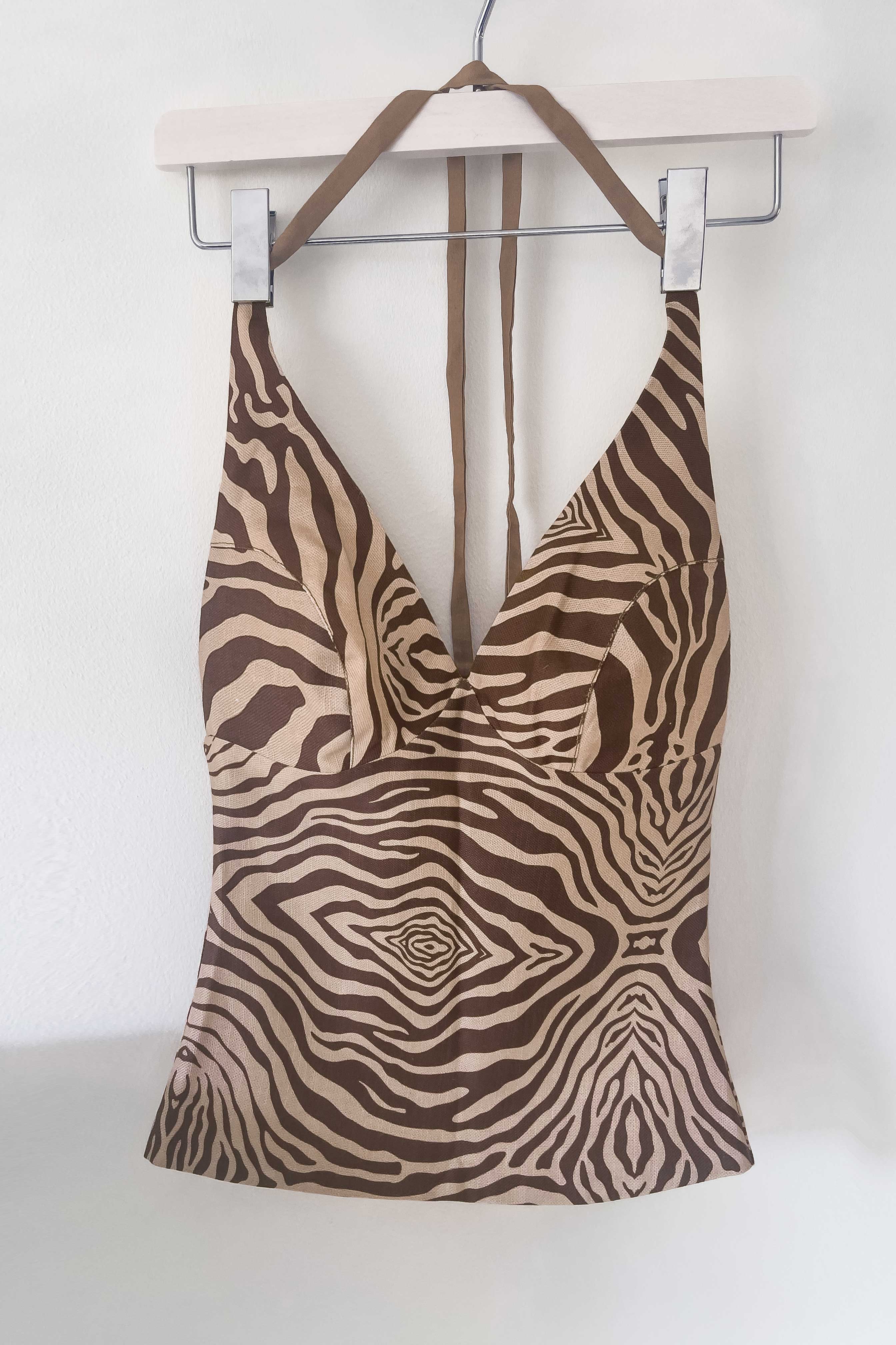 The Halter Top in Chocolate Zebra – Idáh